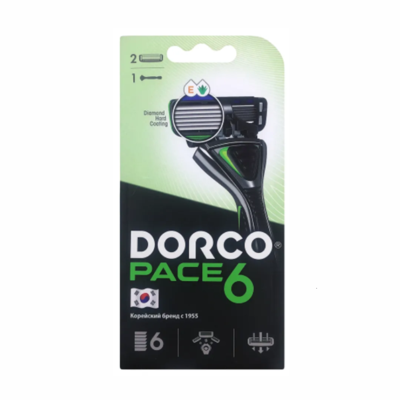 Станок для бритья DORCO PACE 6 лезвий + 2 сменные кассеты