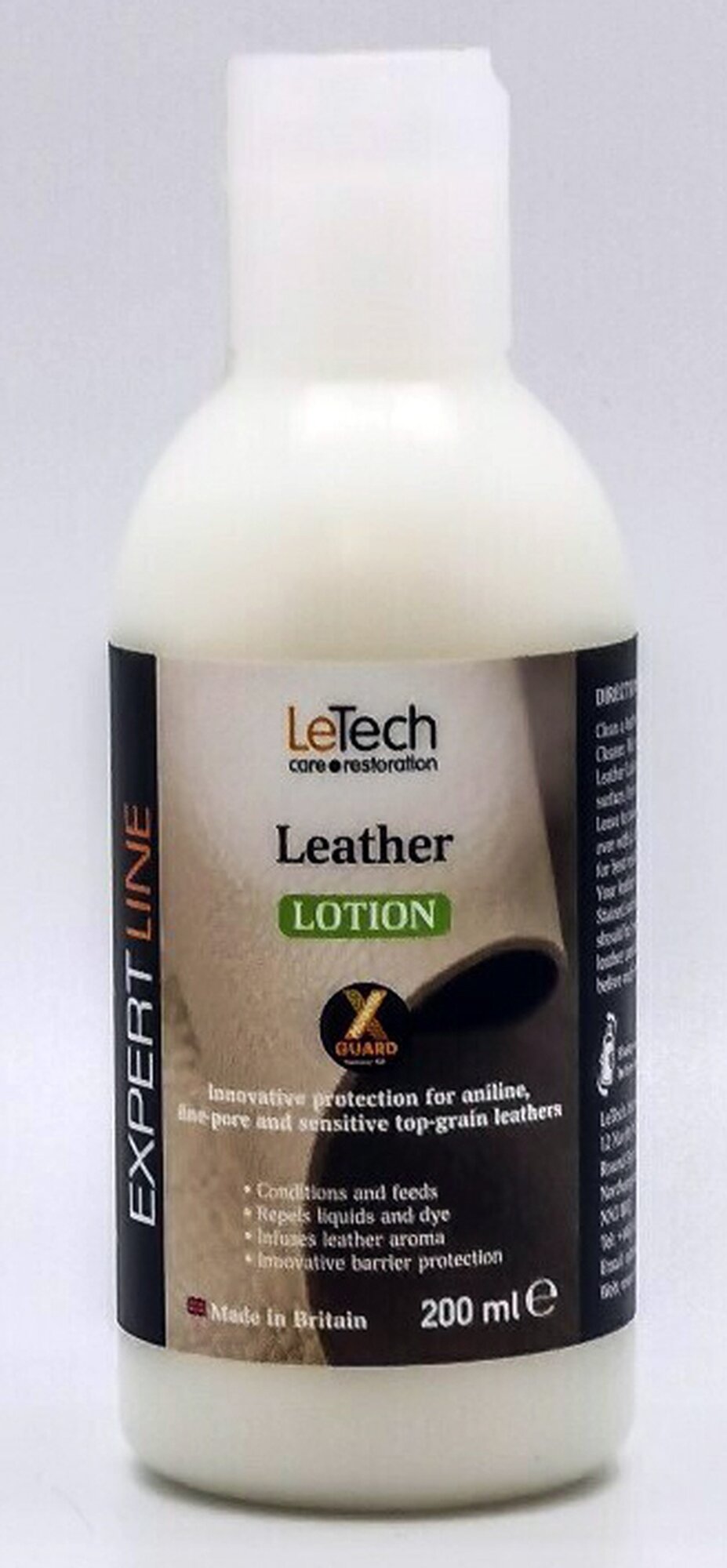 Лосьон для кожи LeTech Leather Lotion X-GUARD PROTECTED, 200 мл