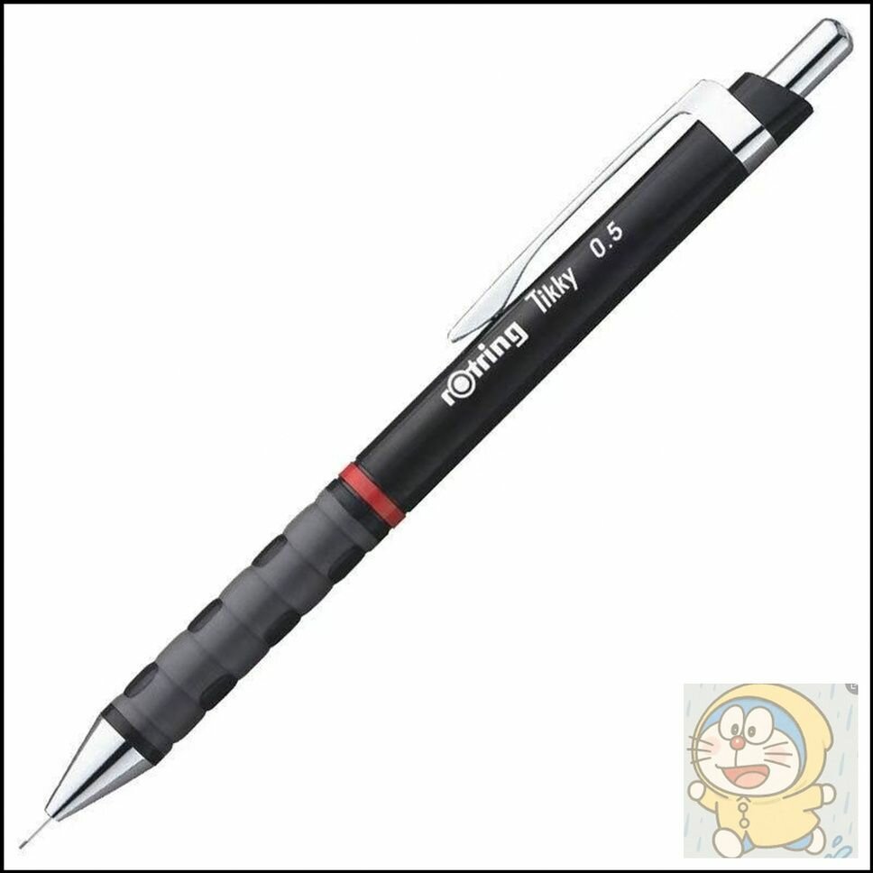 Rotring Карандаш механический HB, корпус черный пластиковый, твердость грифеля твердо-мягкий, 1 шт, для письма и рисован