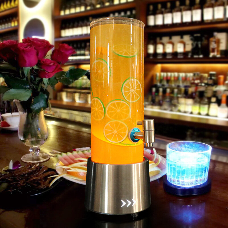 3L LED-светящаяся пивная бочка с белым светом - стильный бар-тап для пабов, дома, прочная емкость 3 л