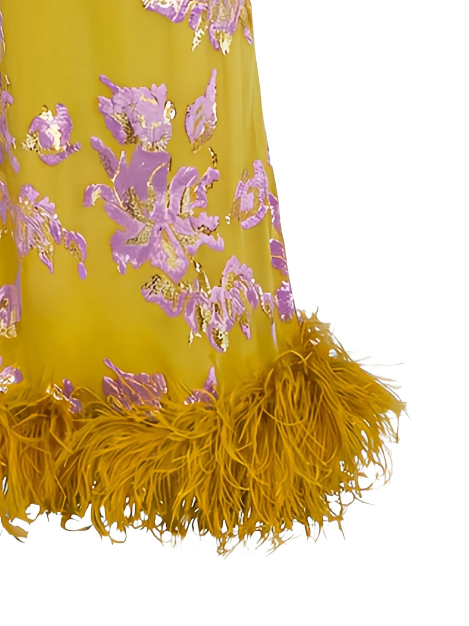 Платье Polignac feather-trimmed maxi dress