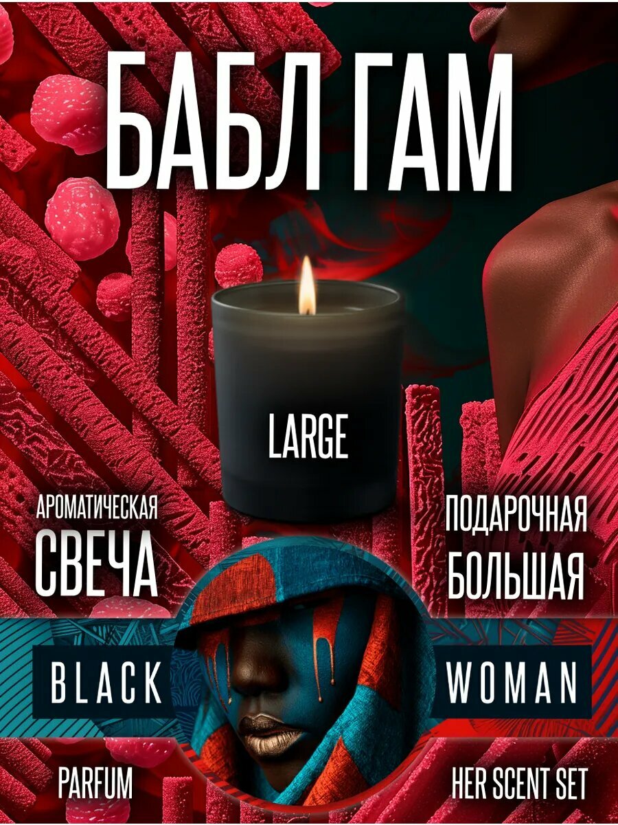 Новогодние свечи ароматические бабл гам