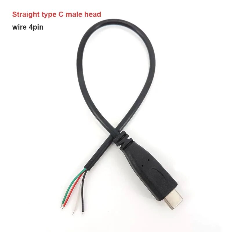 USB Type-C удлинительный кабель 25 см черный