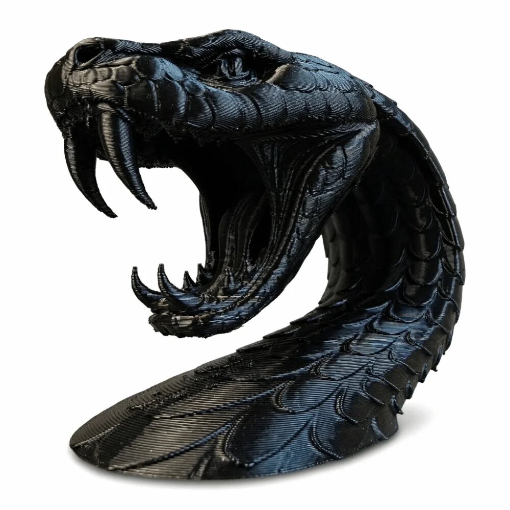 Украшения "Голова змеи" PLA черный Черный, Black