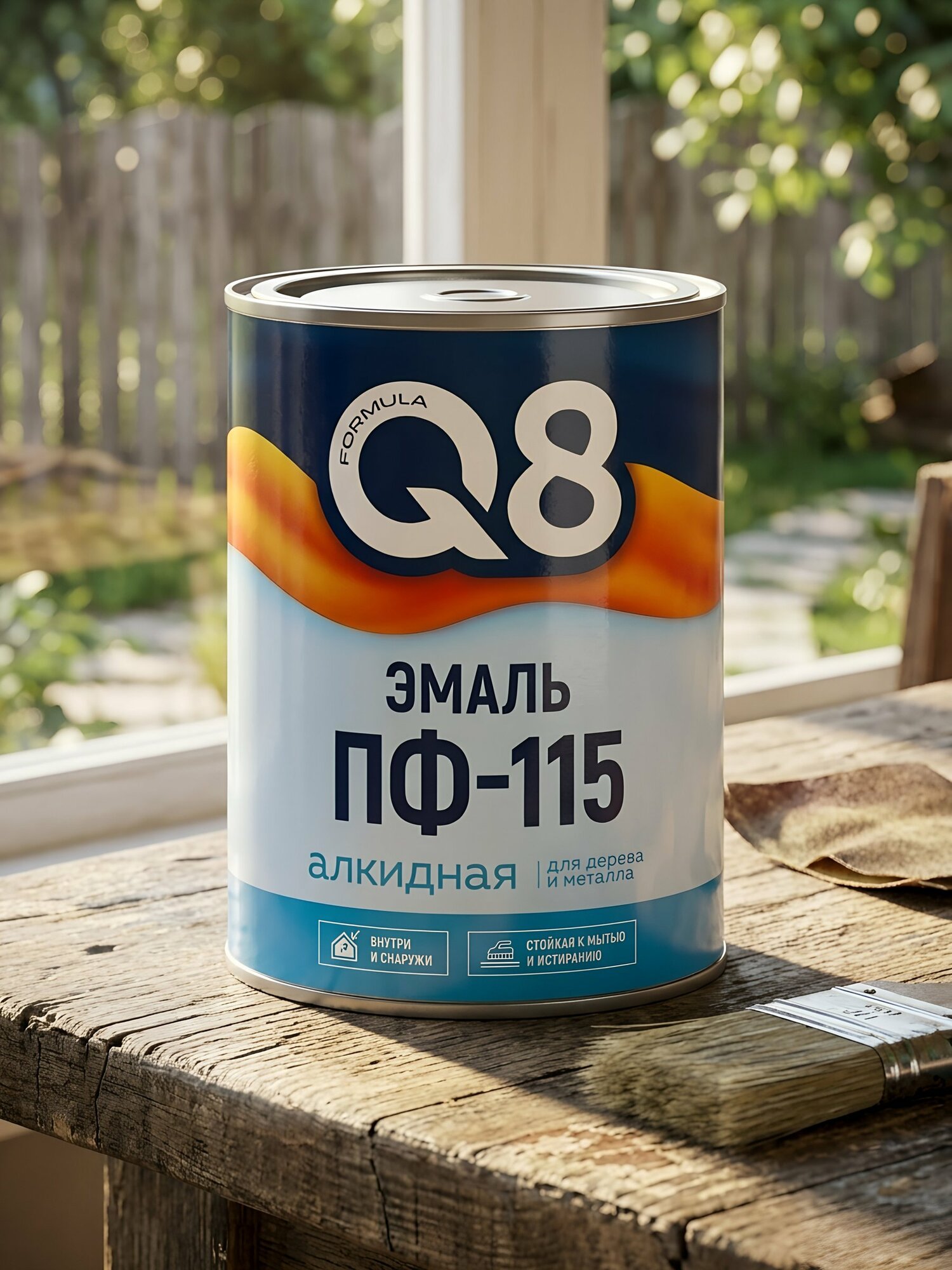 Эмаль алкидная Formula Q8 ПФ-115 глянцевая салатовая 0.8 кг для металла и дерева, универсальная краска для работ