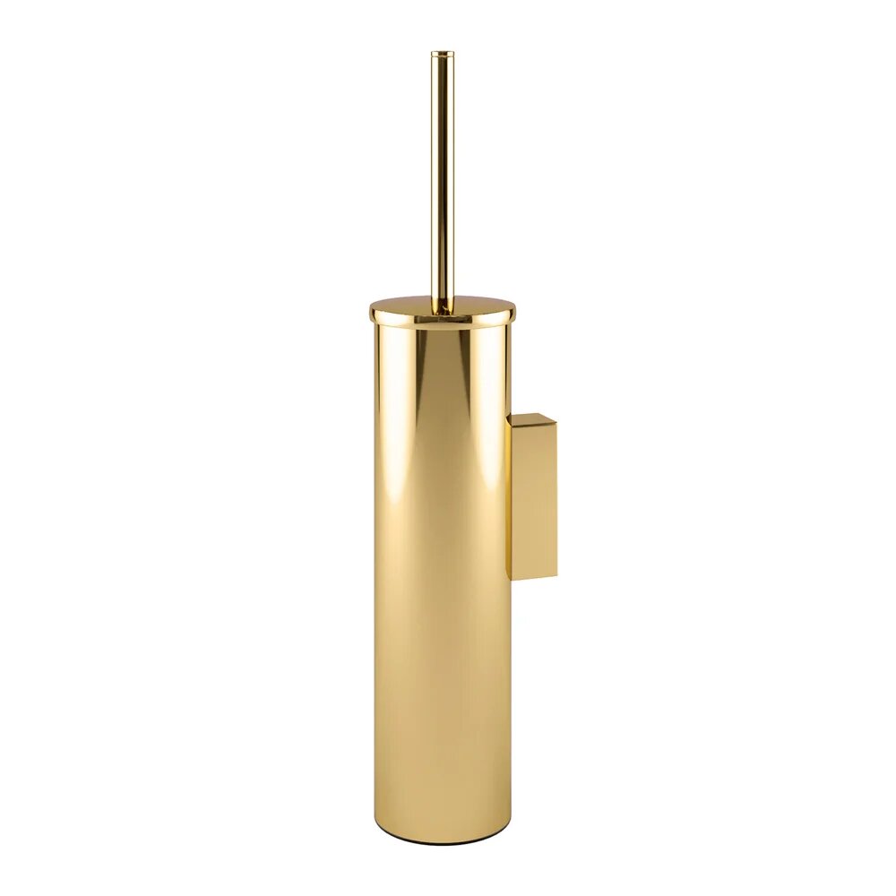 Ершик для унитаза Wasserkraft Sauer K-1087POLISHED GOLD настенный, золотой, закрытый, с подставкой