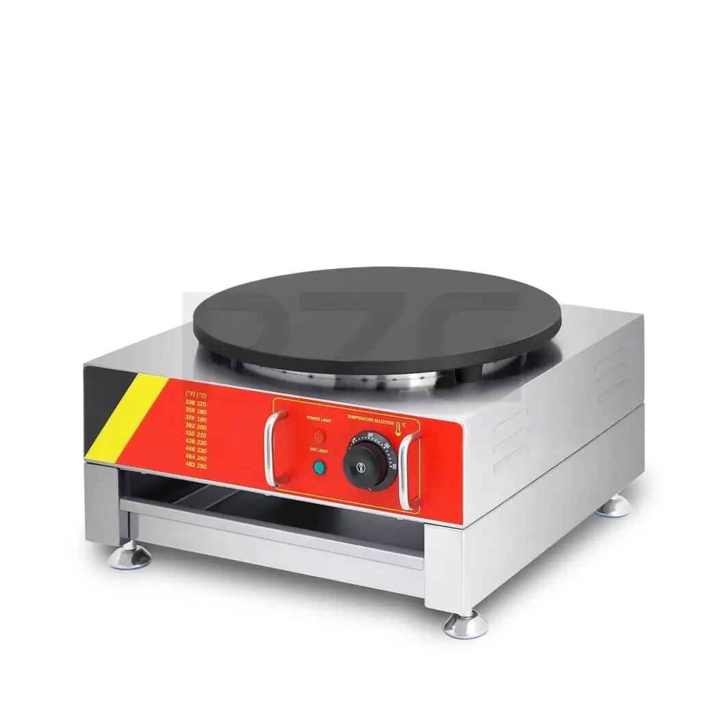 Электрическая машина для приготовления блиновCommercial 34cm Pan Size Crepe Pancake Making Machine Single Head Electric Pancake Baking Pan Crepe Cake Machine Furnace Pizza