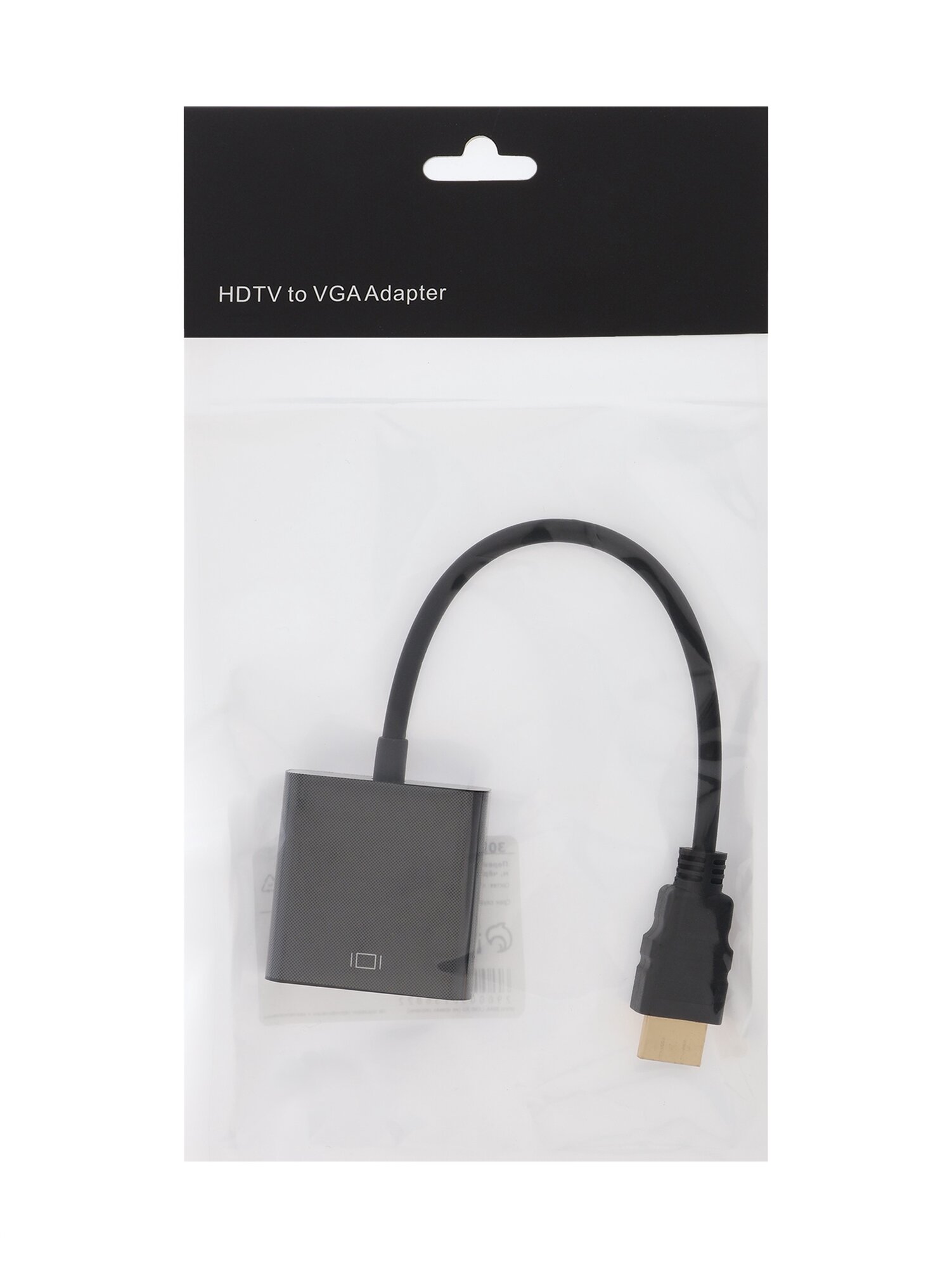 Переходник Luazon PL-001, HDMI-VGA, провод 0.2 м, чёрный — фото 1