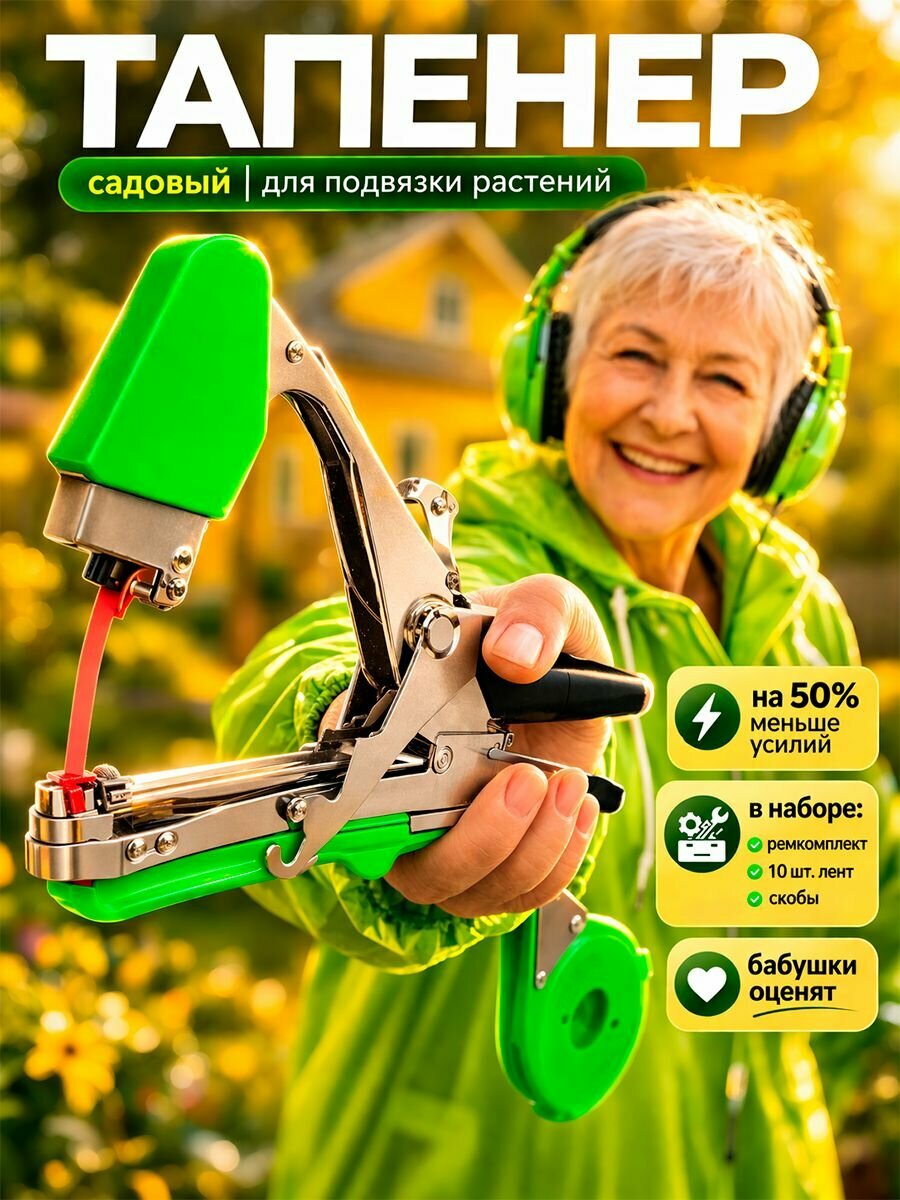 Тапенер для подвзяки растений, степлер для подвязки растений степлер для растений инструмент для подвязки