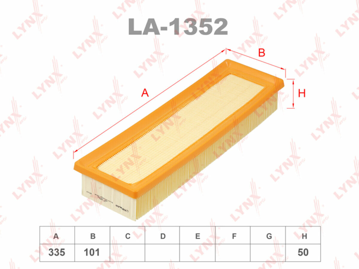 La-1352 Фильтр Воздушный Lynxauto (LYNX LA-1352)
