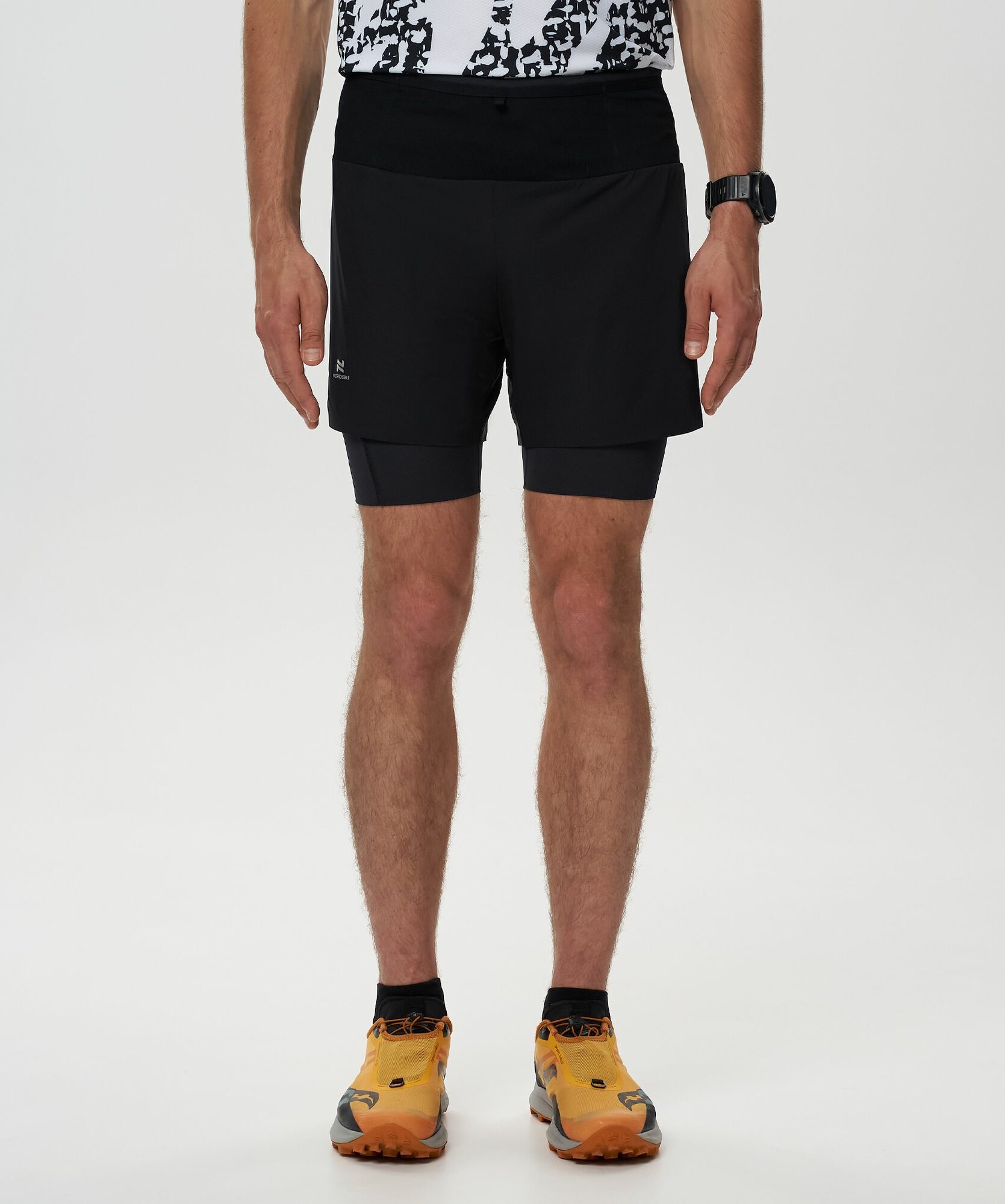 Шорты 2 в 1 Nordski Trail Black NSM1105100, M