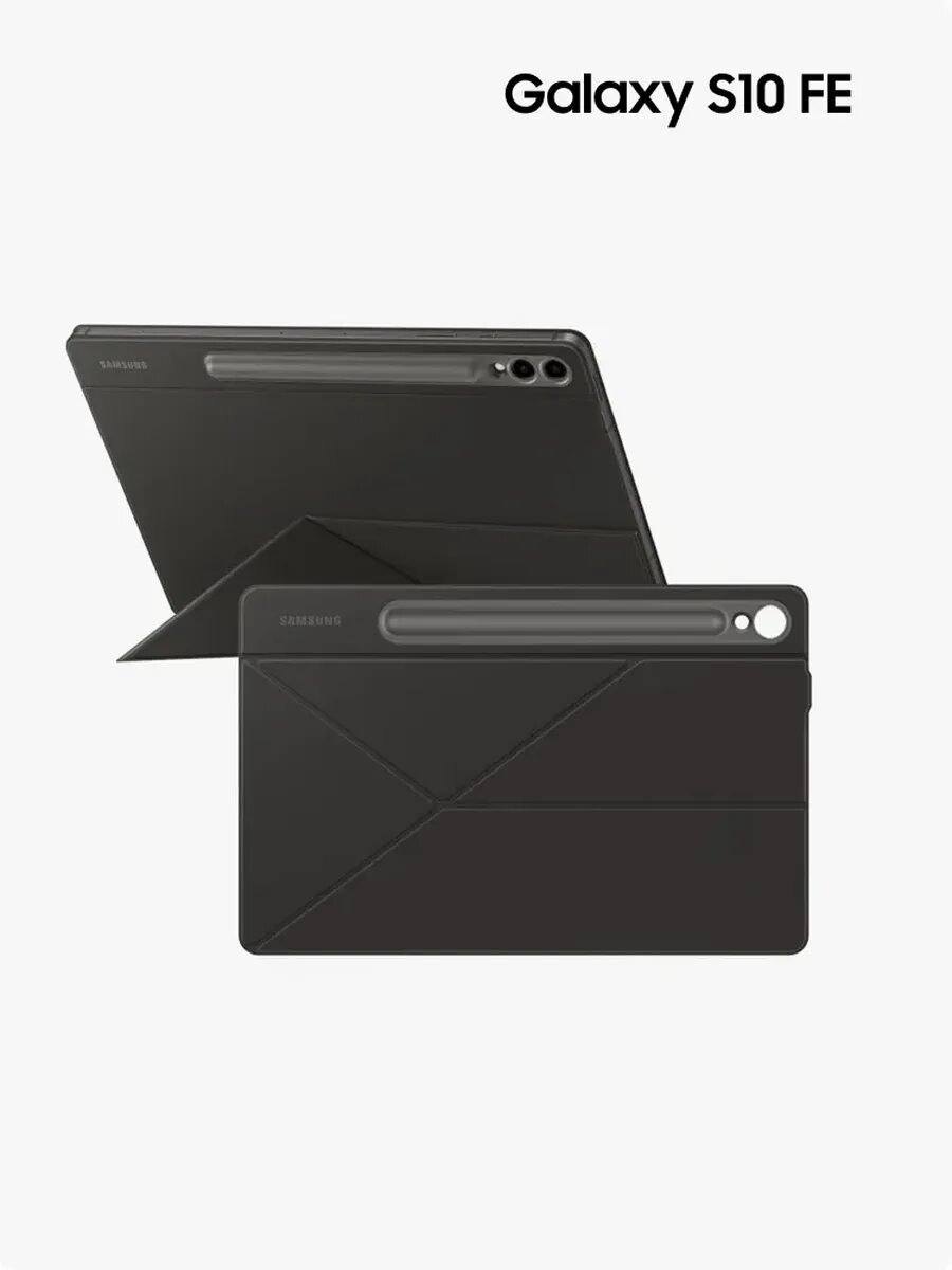 Чехол для Samsung Galaxy Tab S10 FE, черный чехол-обложка с подставкой