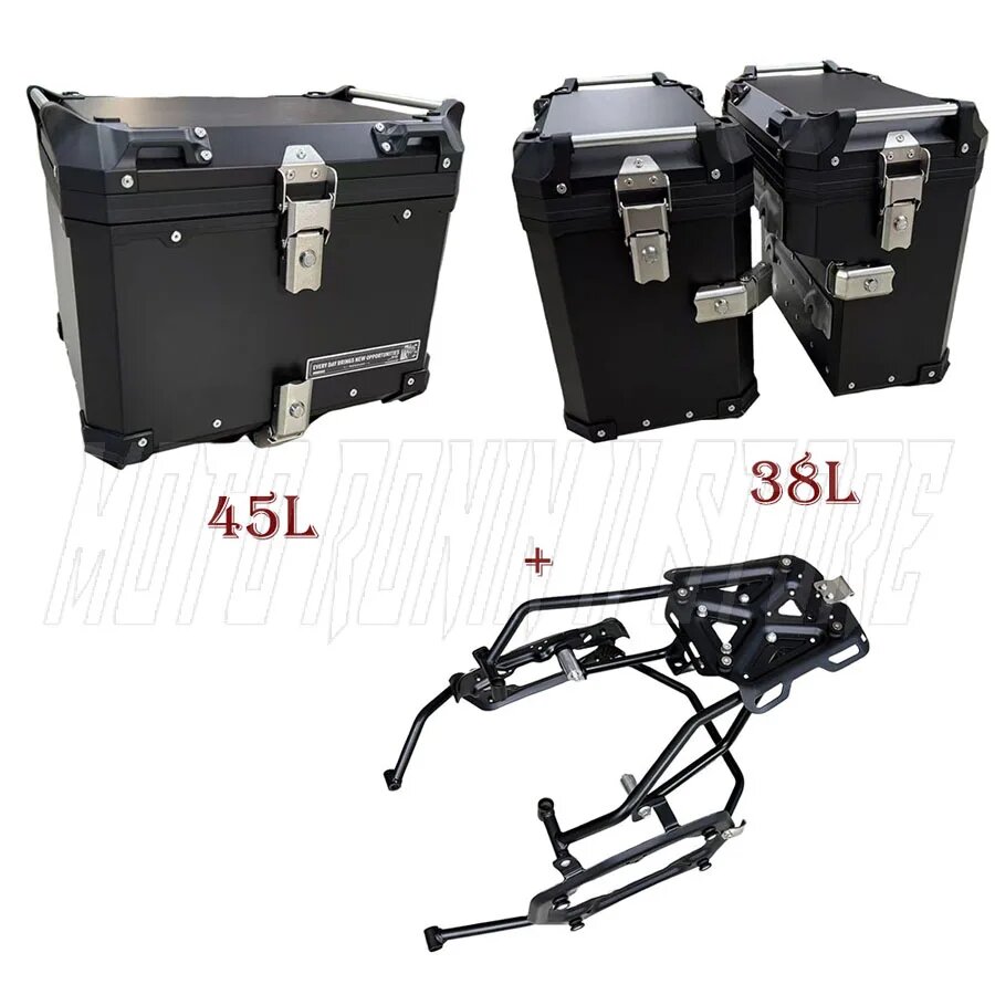 Подходит для VOGE DS625X 625 DSX DSX 625: Задний верхний кофр, боковой багажный кофр, кофр Black set