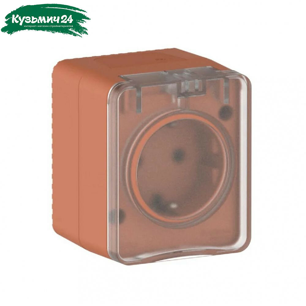 Розетка 2-местная Systeme Electric AtlasDesign Profi ATN547045 с заземлением, накладная, терракотовый