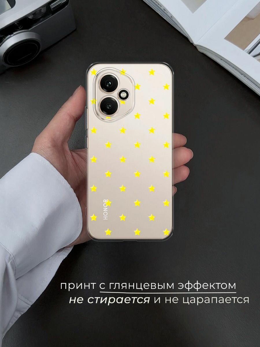 Силиконовый чехол на Honor 400 / Хонор 400 с принтом Узор из звездочек — фото 1