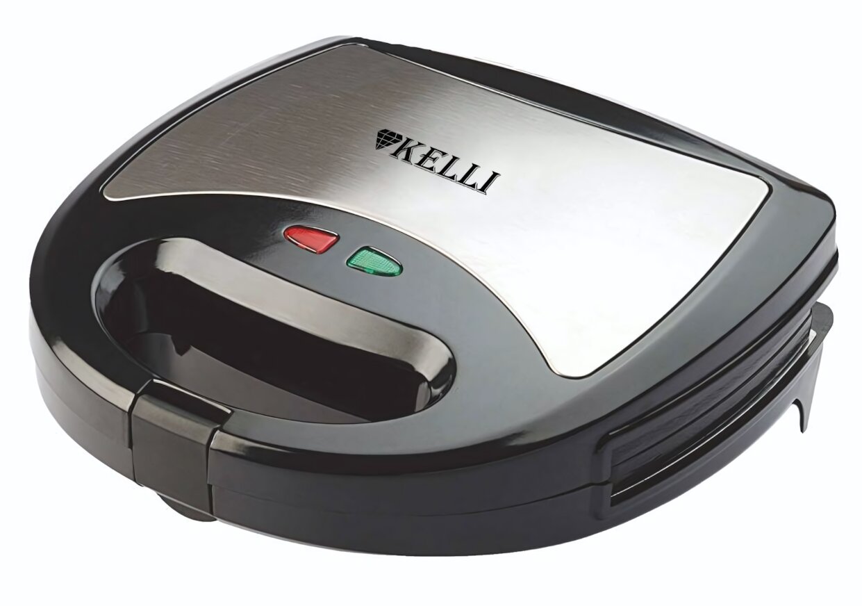 Мультипекарь KELLI KL-1354, 6 пар сменных панелей, тефлоновое покрытие, 1800 Вт, черный