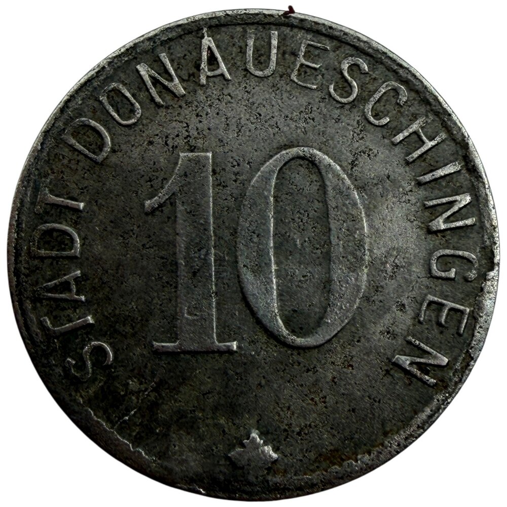 Германия, Германская империя, Донауэшинген 10 пфеннигов 1918 г.