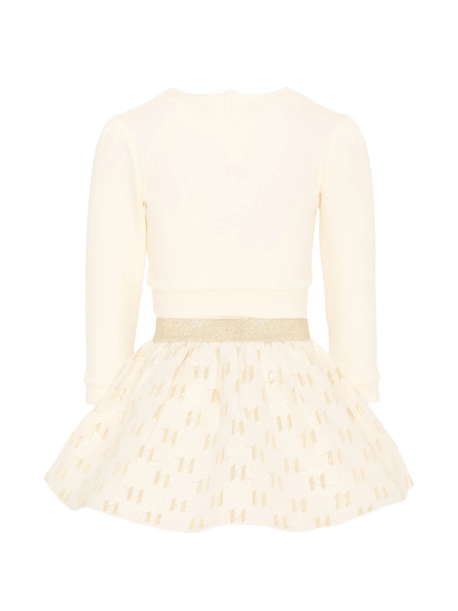 Комбинезон  Karl Lagerfeld Logo-print monogram-pattern playsuit, размер 4 года, белый — фото 1