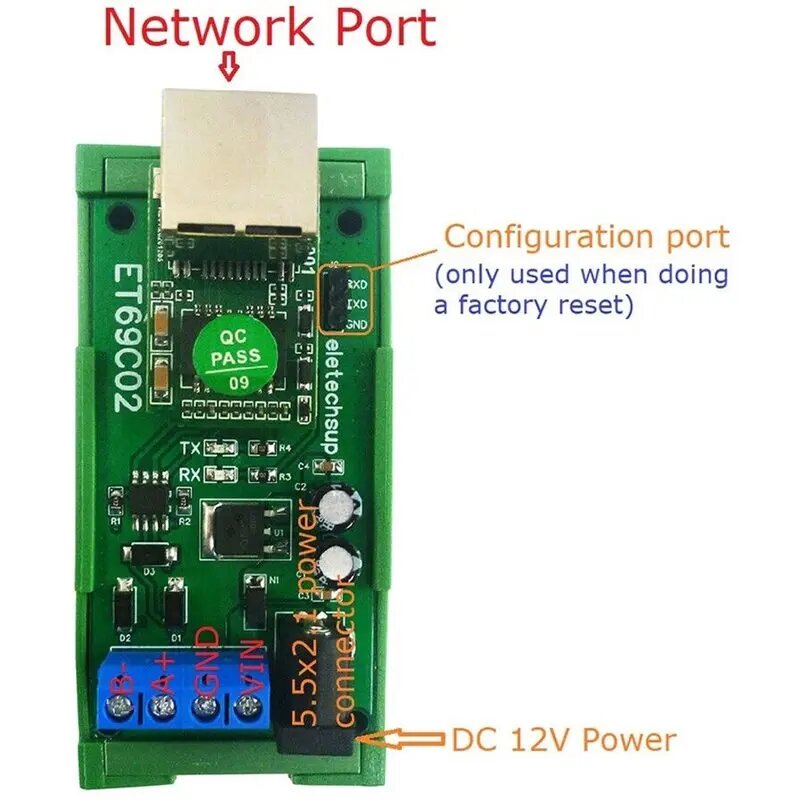 Модуль Modbus RTU ET69C02 зеленый — фото 1