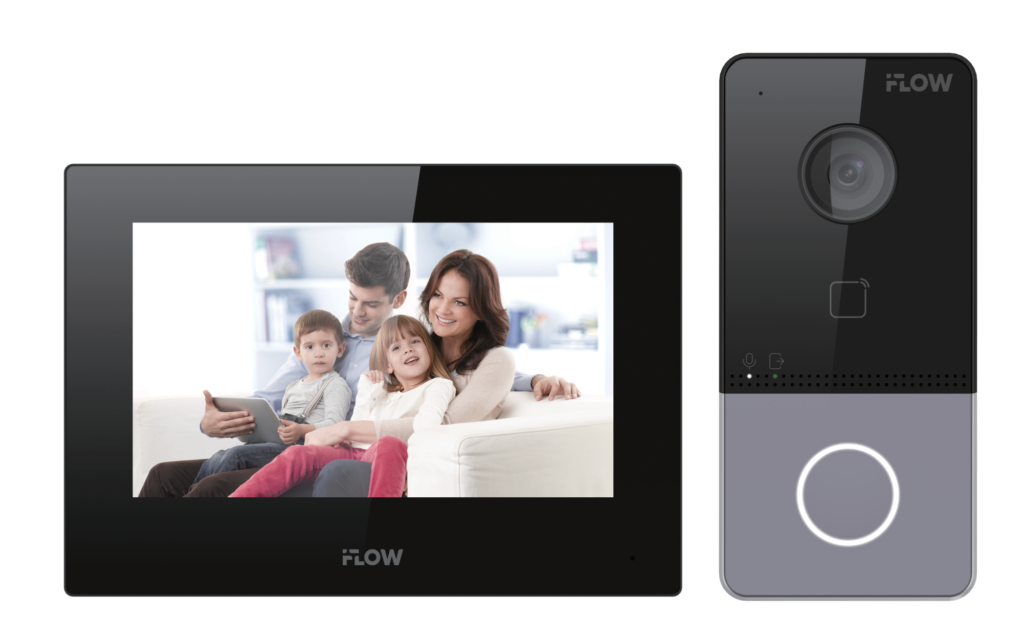 Комплект видеодомофона iFLOW F-VI-5445I, управление со смартфона, вызывная панель и монитор