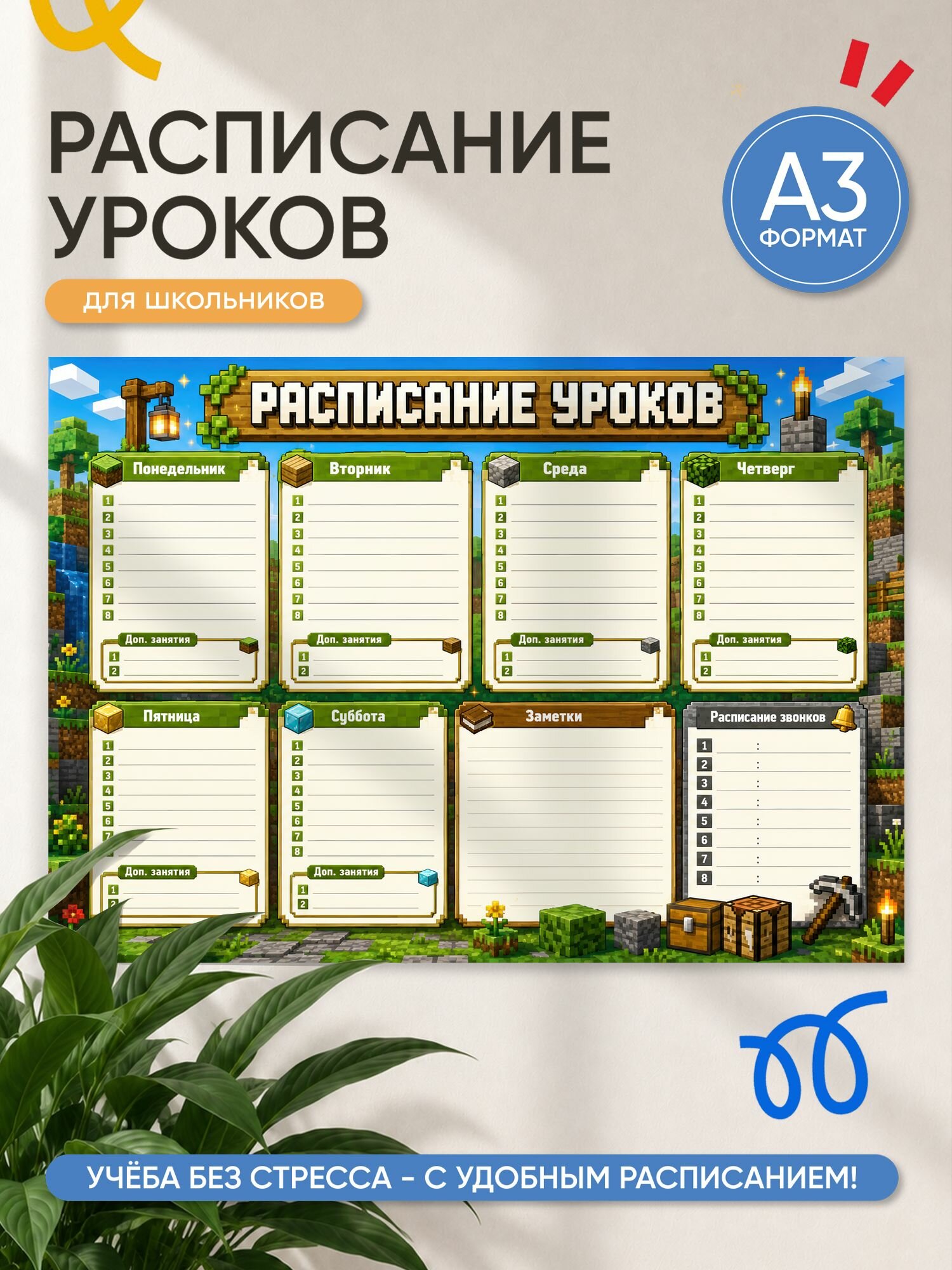 Расписание уроков Minecraft, Майнкрафт