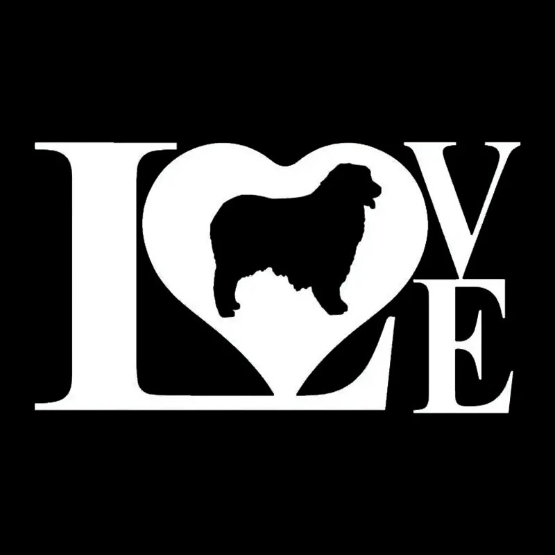 Наклейки на авто Австралийская овчарка LOVE Dog водонепроницаемые наклейки на машину наклейка для авто автонаклейка стикер этикеты винила наклейки стайлинга автомобилей украшения на бампере автомобиля заднее стекло