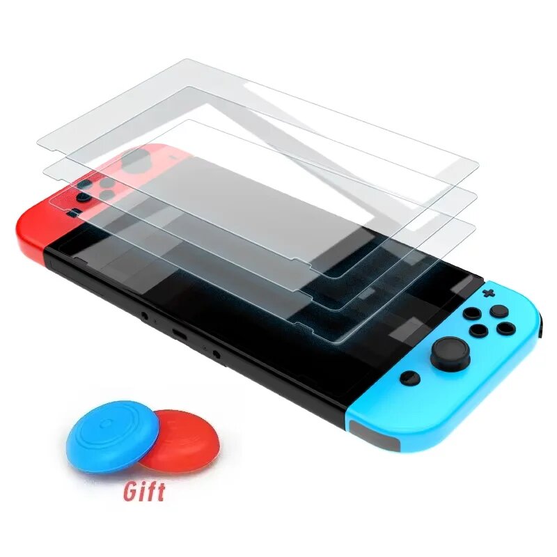 Защитное стекло для Nintendo Switch OLED Lite DATA FROG 3PCS Switch Oled — фото 1