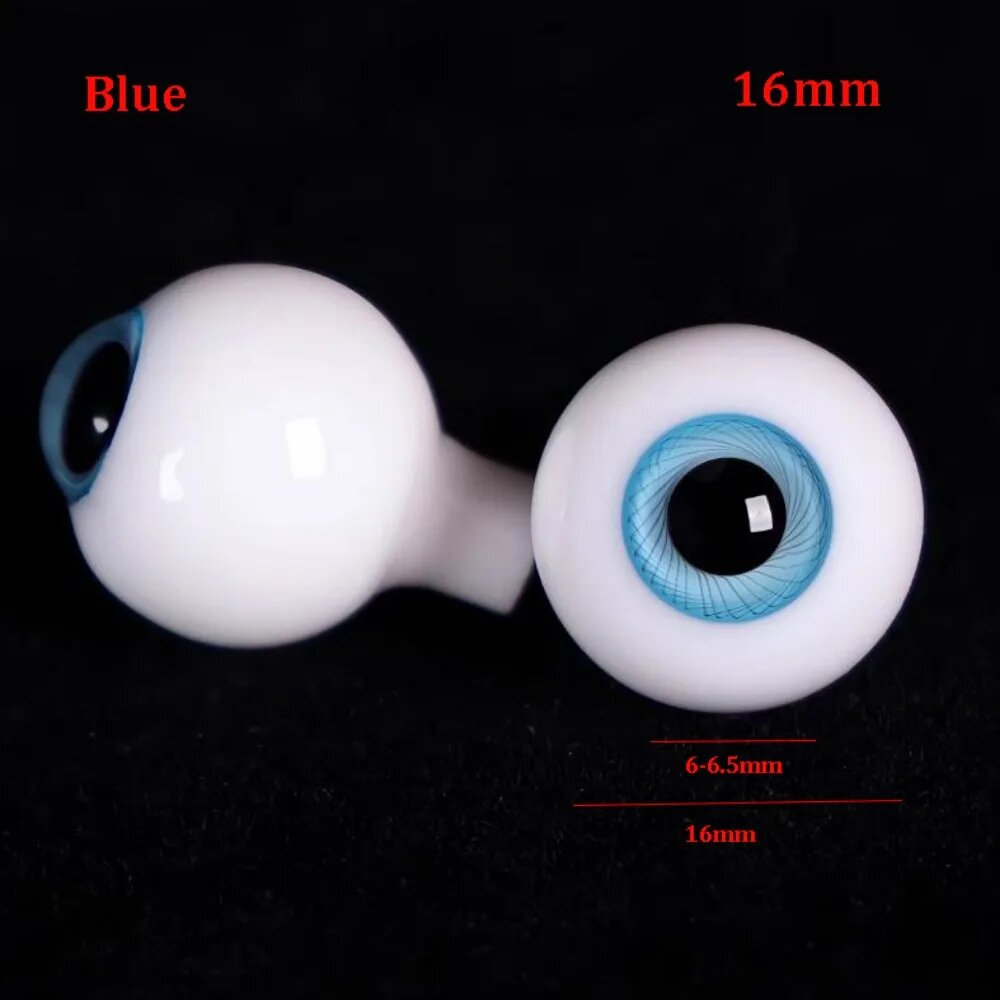 Стеклянные глаза для BJD кукол Blue 16mm