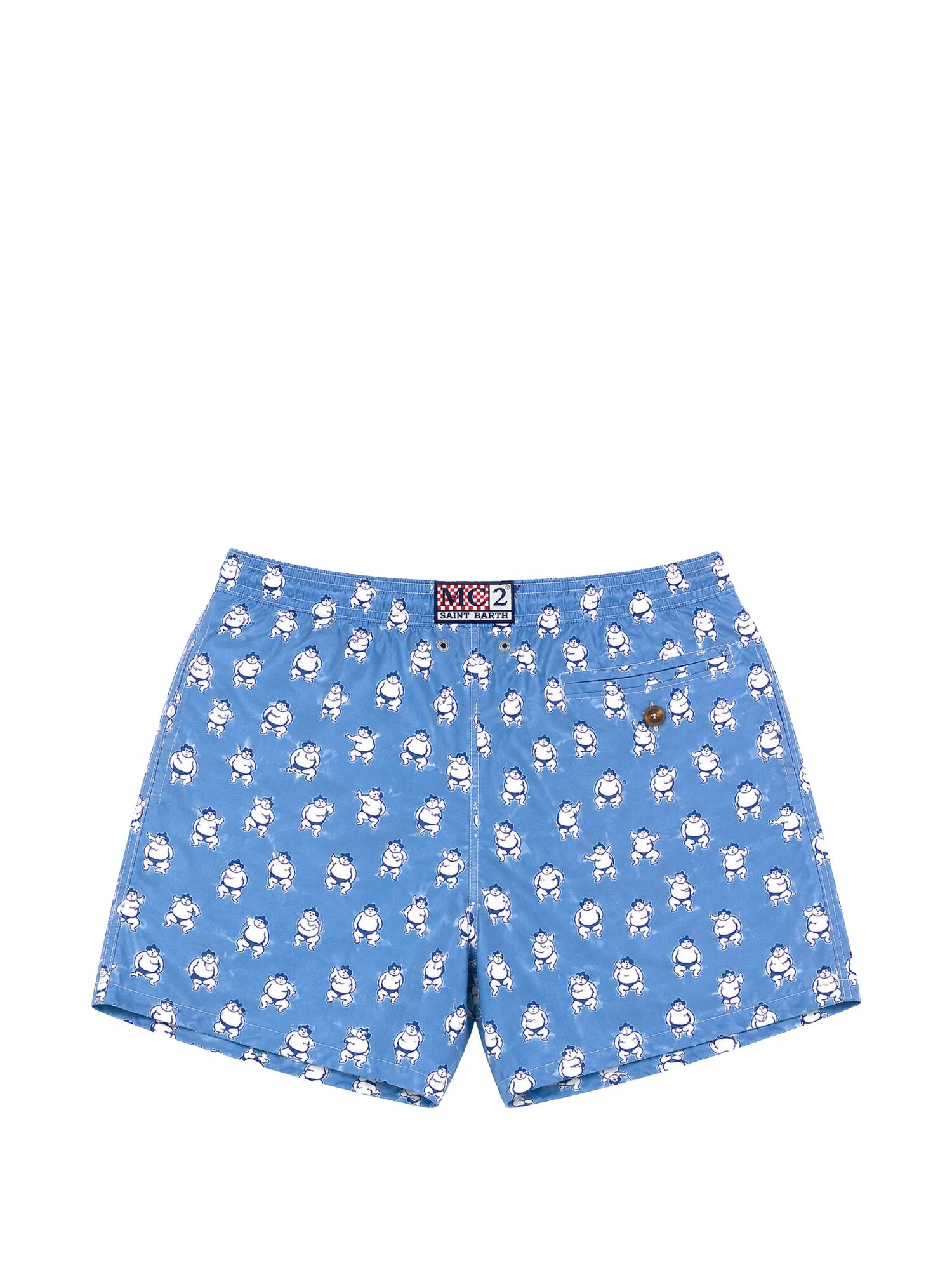 Шорты для плавания MC2 Saint Barth Sumo-print drawstring swim shorts, размер 54, синий — фото 1