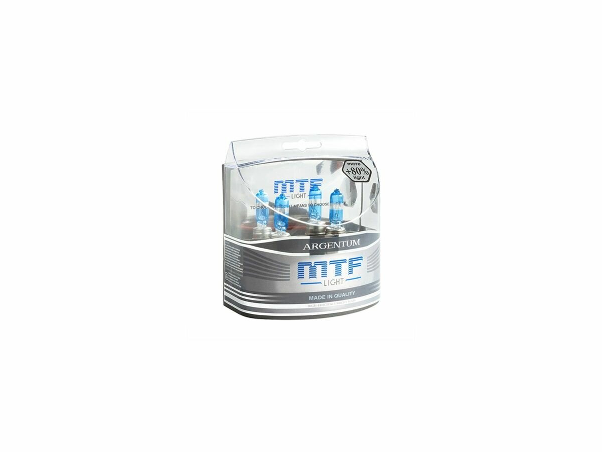 Комплект галогенных ламп MTF H9 Argentum +80%
