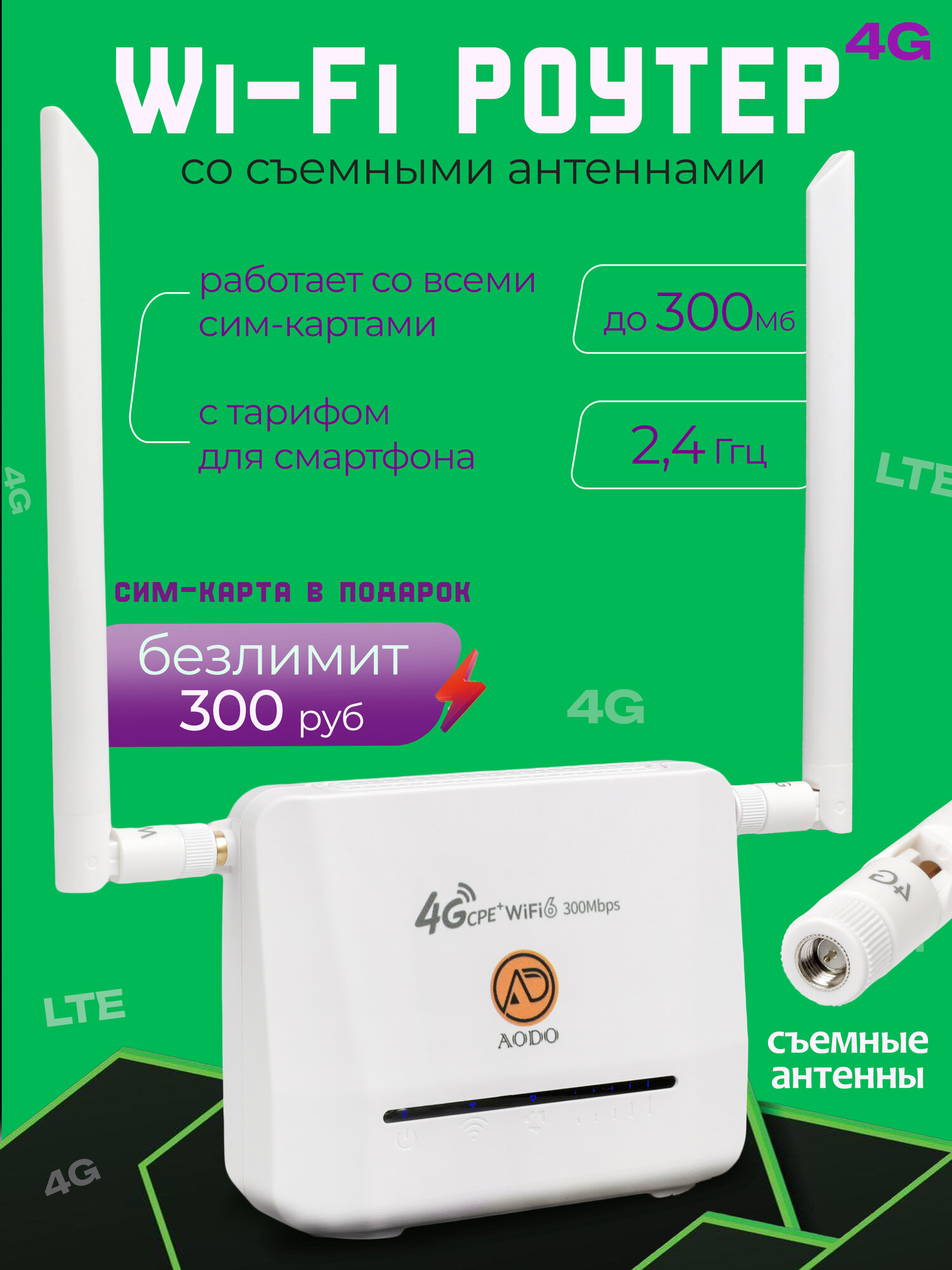 Роутер wifi с сим-картой вай фай роутер 4g