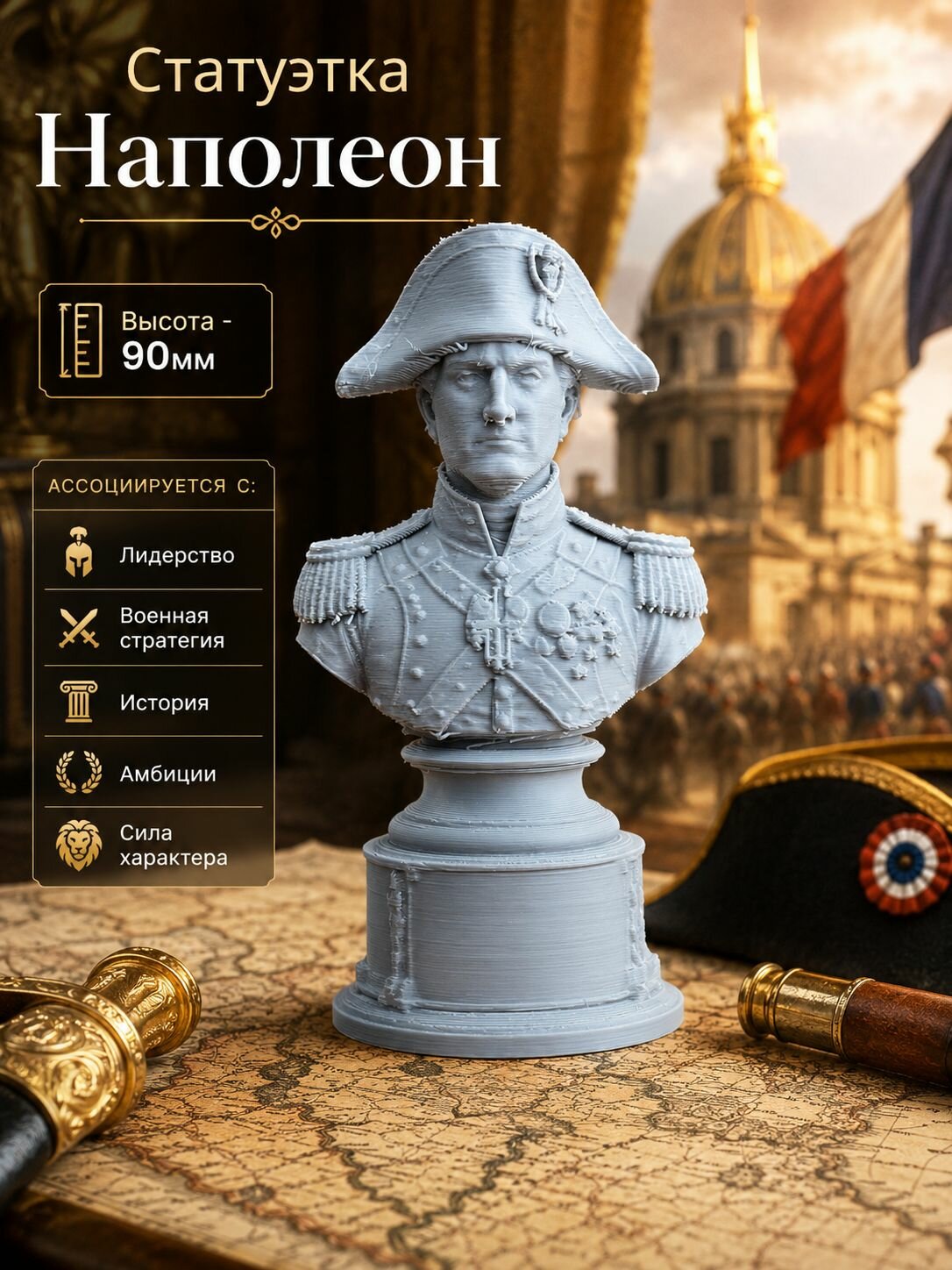 Статуэтка Наполеон настольная малая 3D Декоративная
