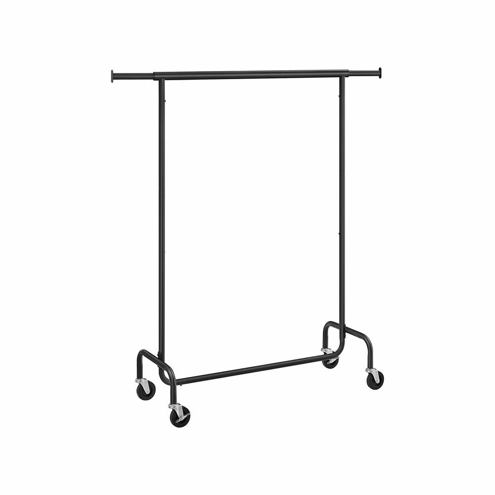 Вешалка напольная SONGMICS на колесах, 44 x 110 x 160 см цвет черный матовый, HSR011B01