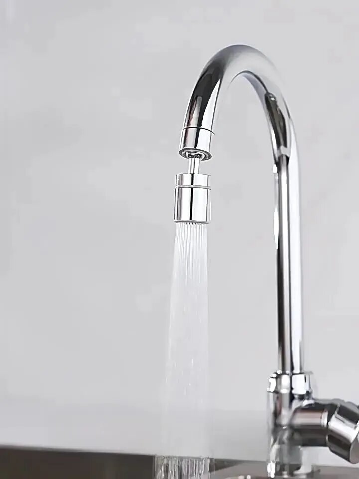 Насадка на кран кухонной мойки, поворотный распылитель воды с антибрызговым эффектом, удлинитель для крана, универсальный поворотный наконечник