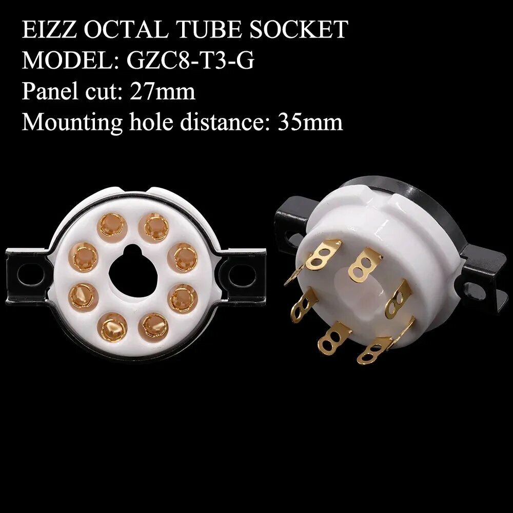 GD-PARTS керамический 8-контактный трубный разъем для EL34 KT88 6550 6V6 274B 6L6 1 шт GZC8-T3-G