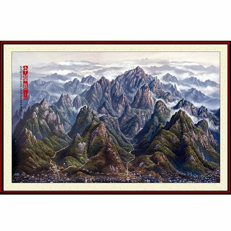 Китайская картина на ПП-пленке с клеевой основой, 100x150 см, декор стены для гостиной