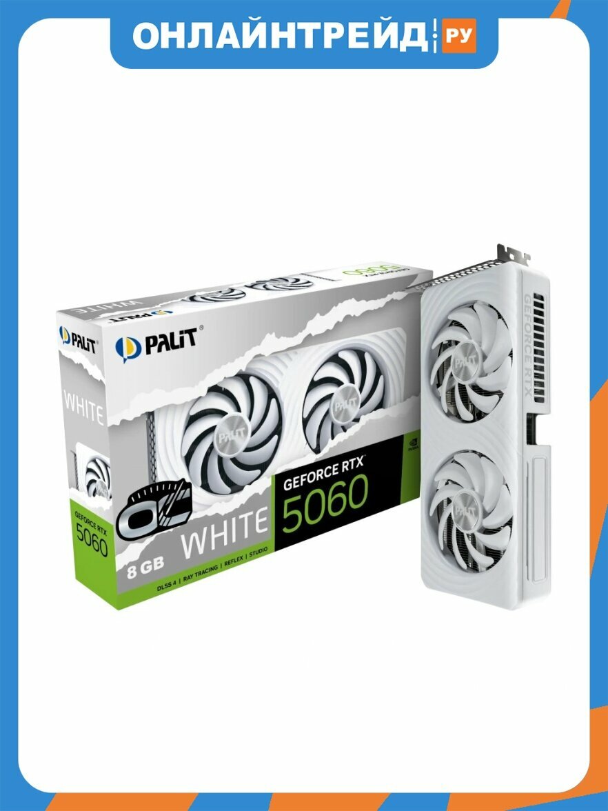 Видеокарта Palit GeForce RTX 5060 WHITE OC 8G