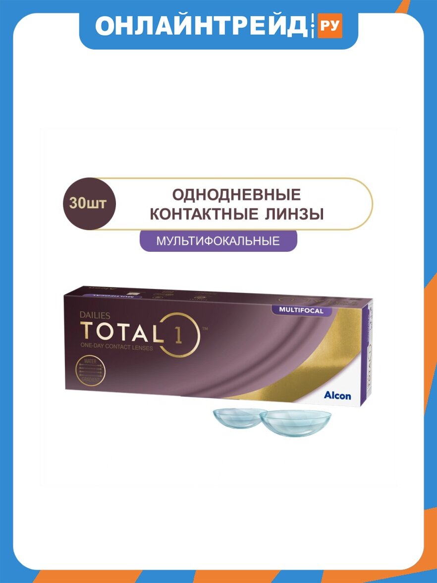 Контактные линзы Dailies Total 1 Multifocal 30pk (-01.50/8.50/14.1/HIGH)