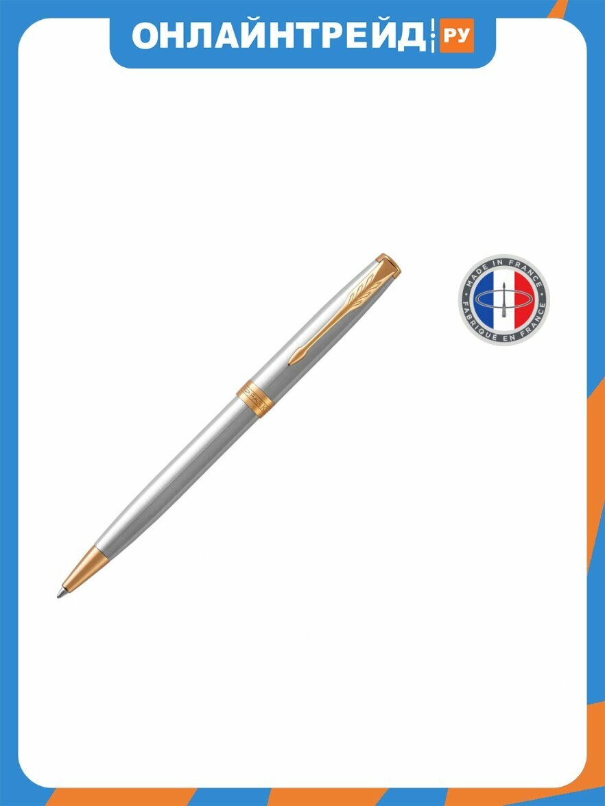Ручка шариковая Parker Sonnet Core K527 (CW1931507) Stainless Steel GT M чернила черн. подар. кор.