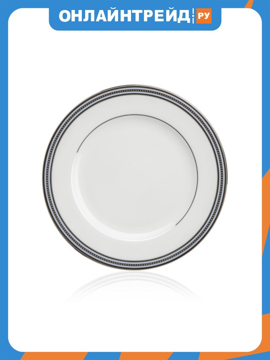 Тарелка пирожковая Noritake Богарт платиновый 16,5 см, фарфор костяной