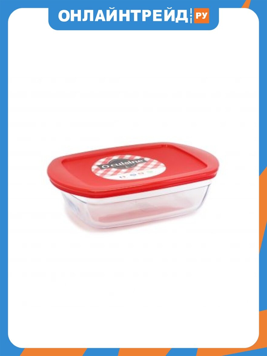 Блюдо для запекания и выпечки O CUISINE 23x15x6.5см, с крышкой, прямоугольное (215PC00/1046)