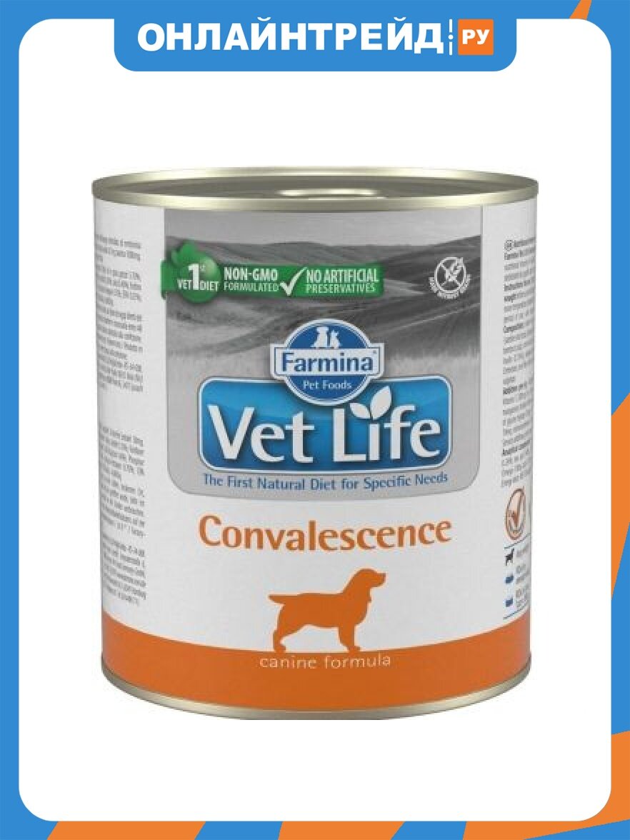 Корм влажный для собак Farmina Vet Life Convalescence паштет для собак, 300 г