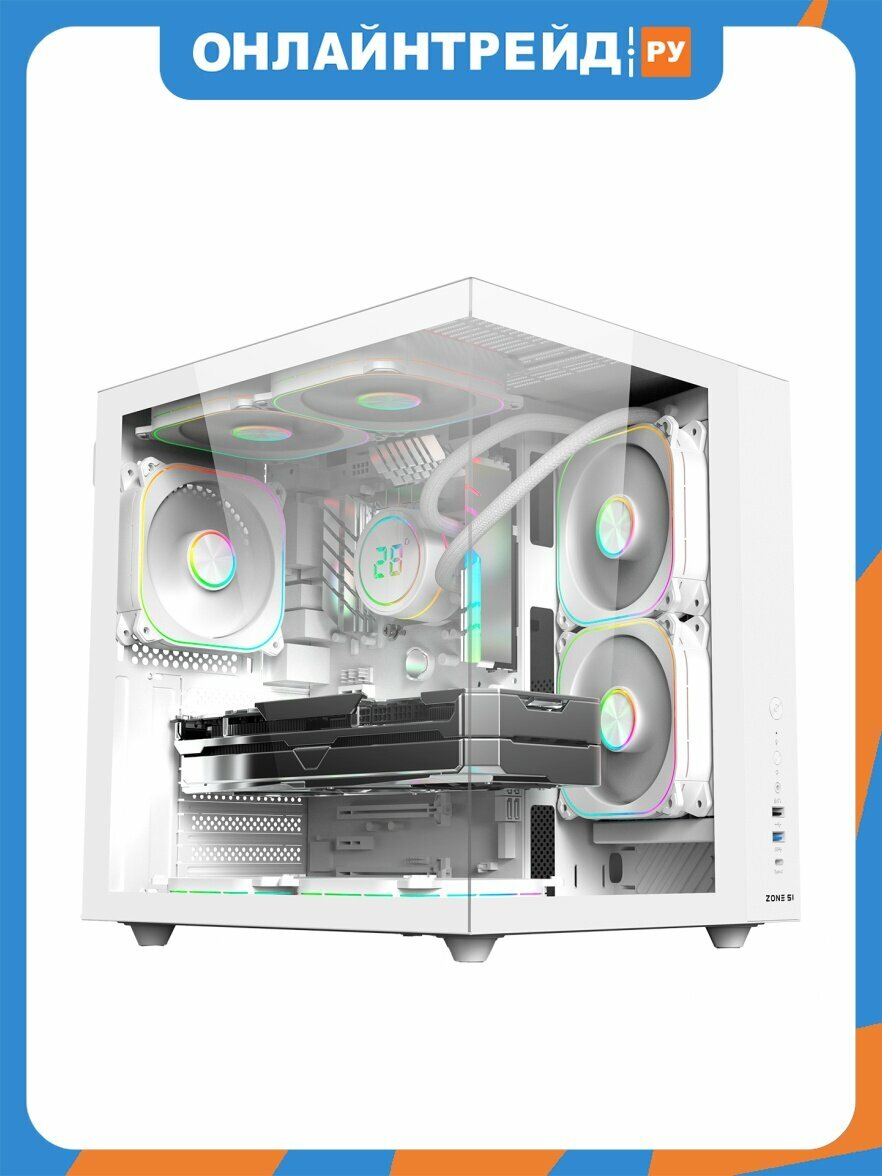 Корпус компьютерный Zone 51 Edge White