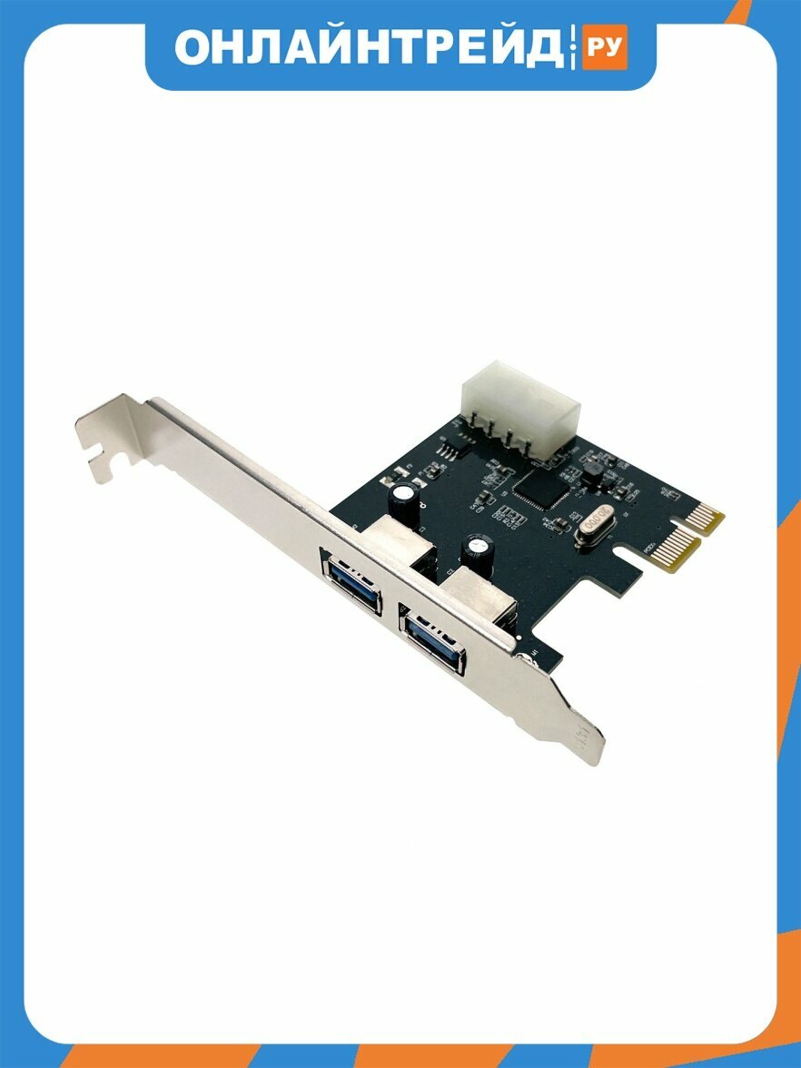 Контроллер PCI-E Espada , USB3.0 2 порта , чип ASM1042, модель EU30A2