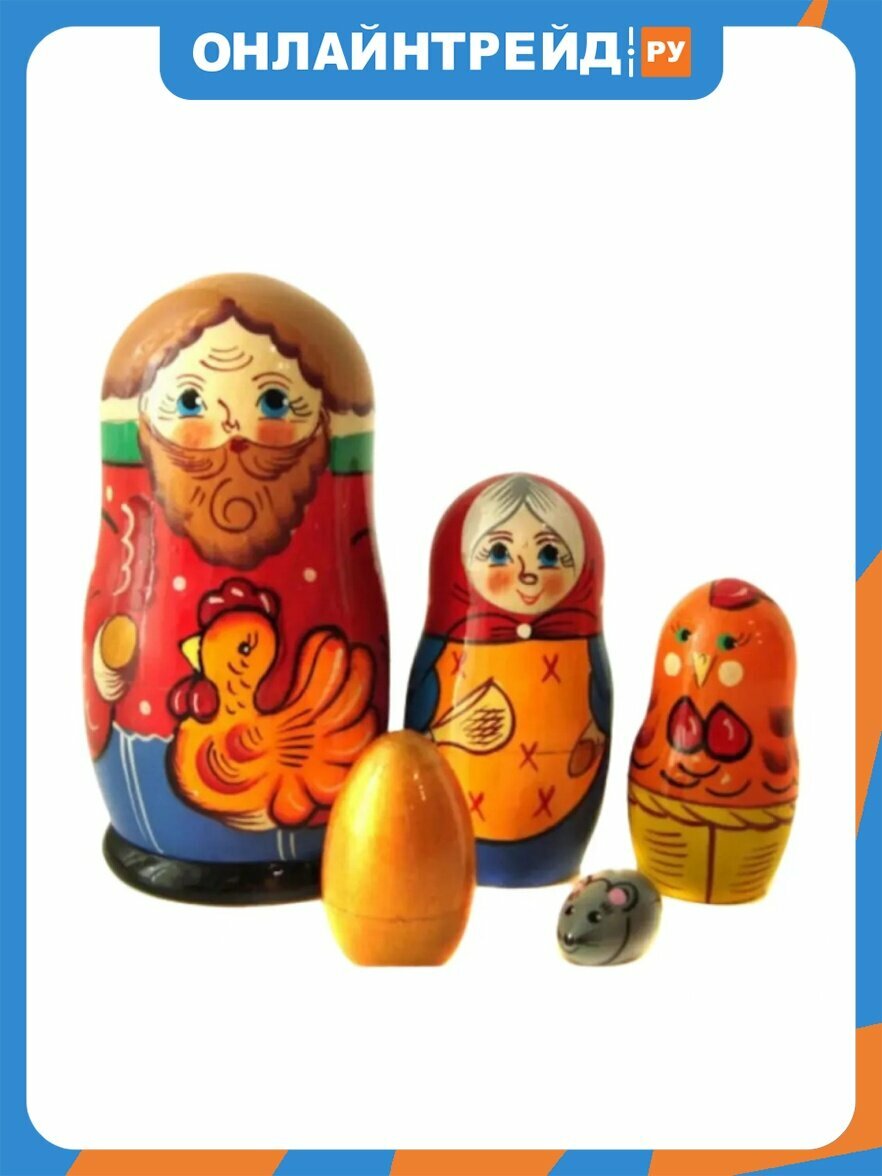 Матрешка Нескучные Игры Р-45/743 Курочка Ряба 5 персонажей