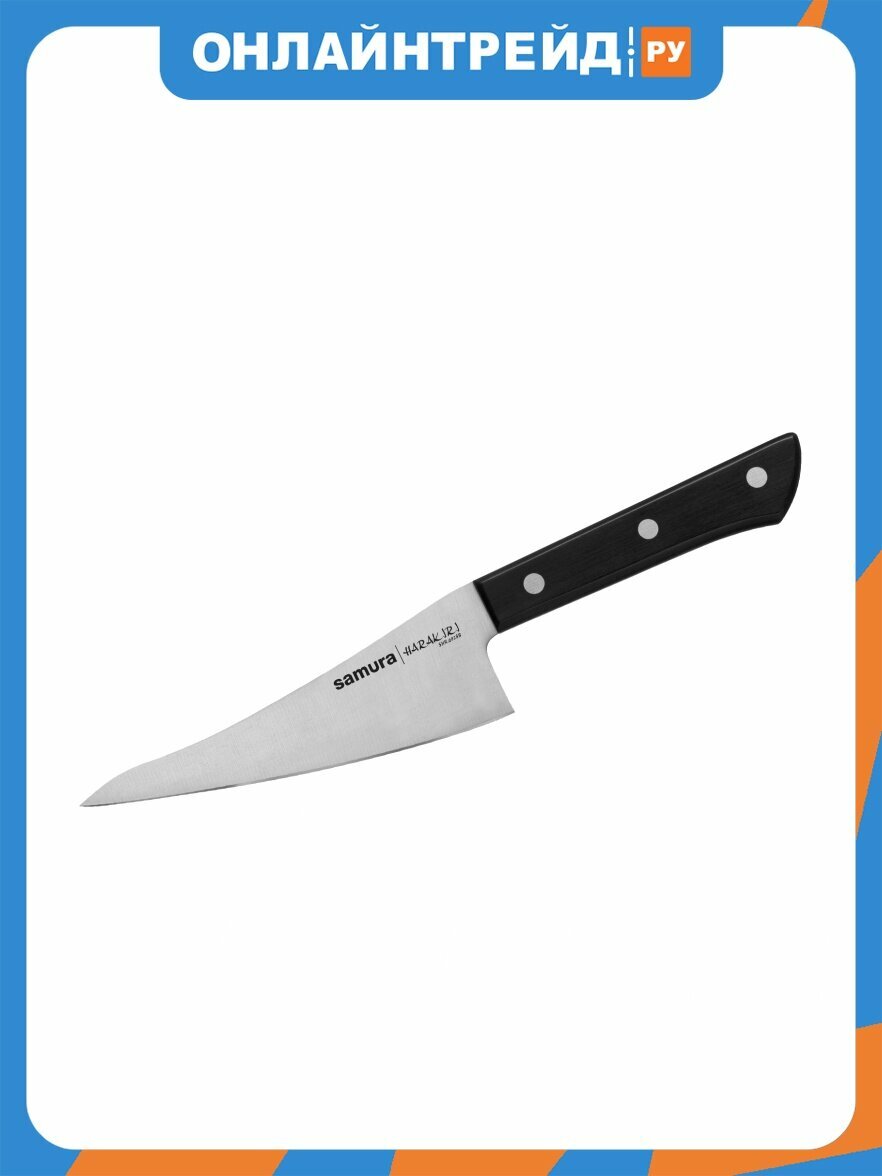Нож кухонный универсальный Samura HARAKIRI, черная рукоять, 14,6 см (SHR-0028B/K)