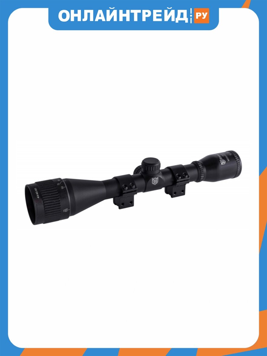 Прицел Nikko Stirling серии MOUNTMASTER 4x40, Half MD, без подсветки, АО, 2 кольца на 11мм