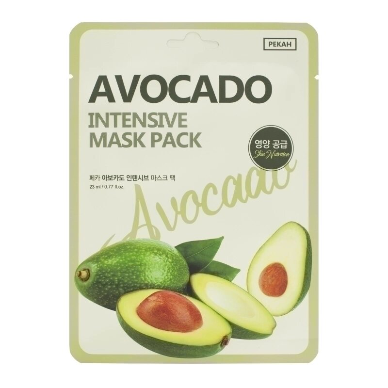 PEKAH Avocado Intensive Mask Pack Тканевая маска с экстрактом авокадо