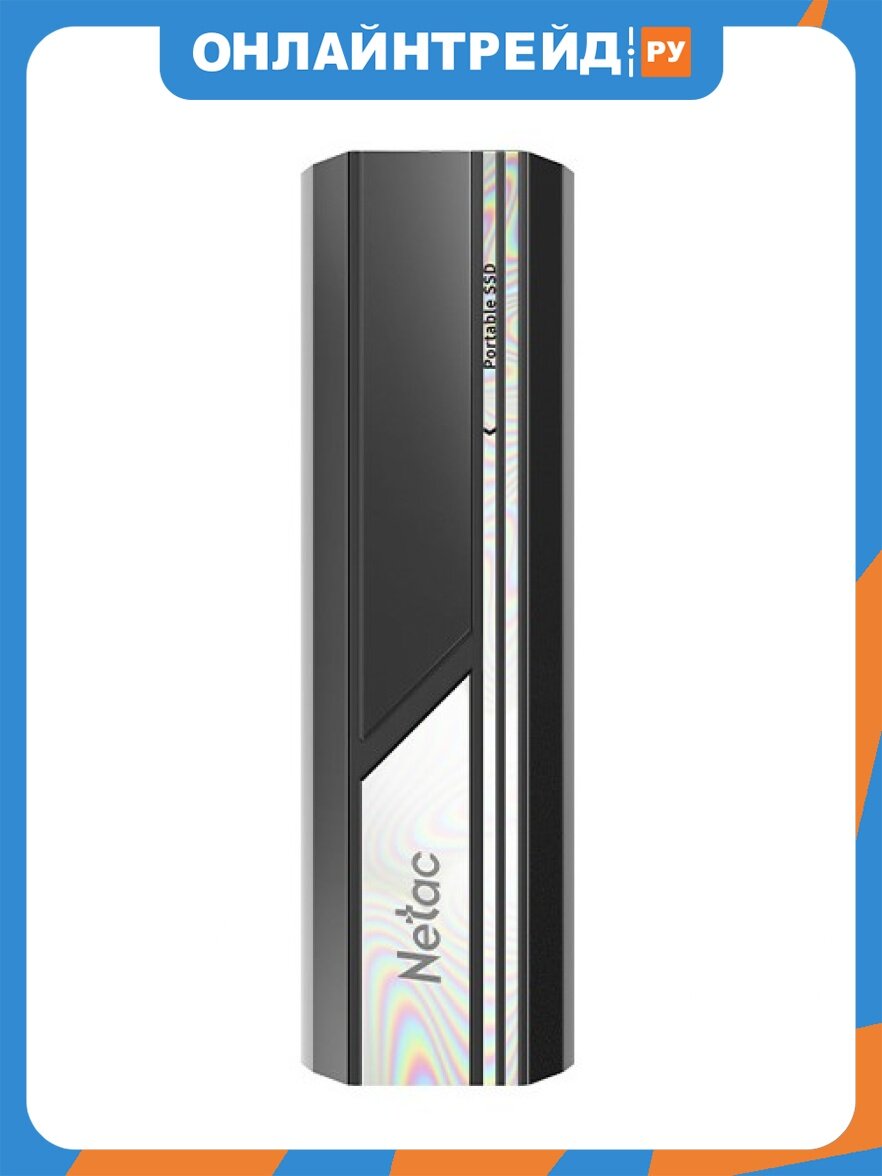 Внешний SSD диск Netac ZX10 2TB USB 3.2 Gen 2 Type-C Black (NT01ZX10-002T-32BK)