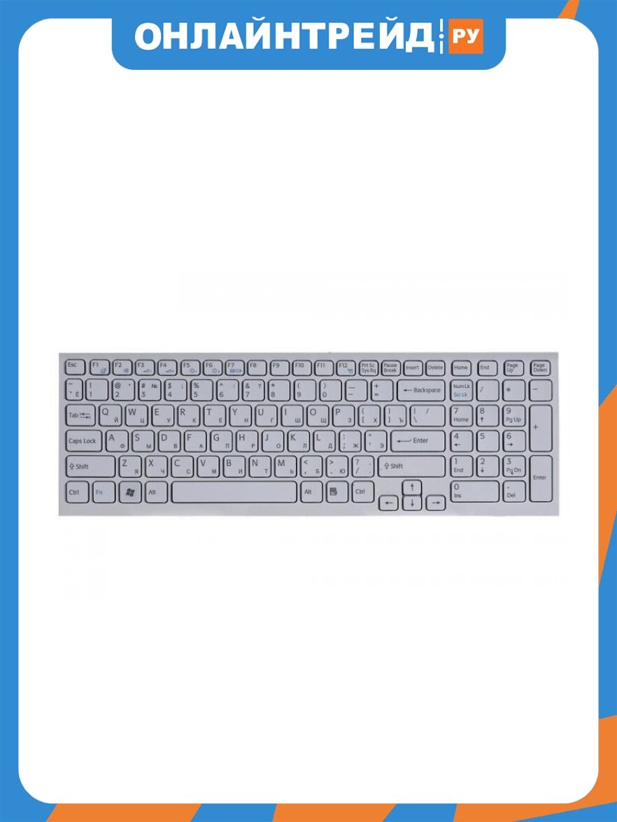 Клавиатура Rocknparts для ноутбука Sony Vaio VPC-EL, 71C12V, VPCCW2S1R, VPCEL2S1R, PCG 71C11V, белая, гор. Enter 113458